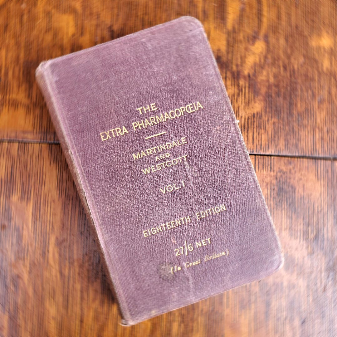 The Extra Pharmacopeia of Martindale and Westcott 1924 Volume I Antique ...