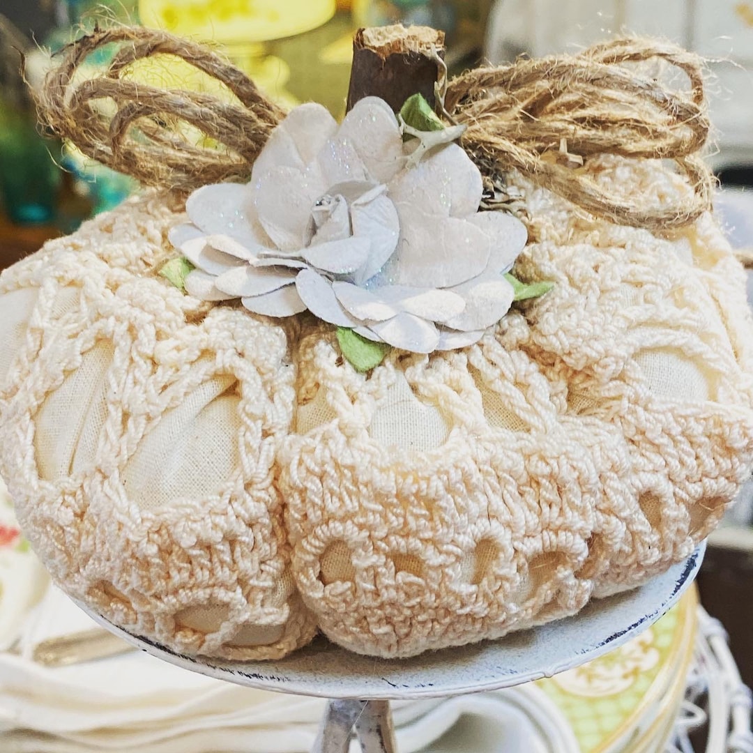 Doily Pumpkins - Etsy