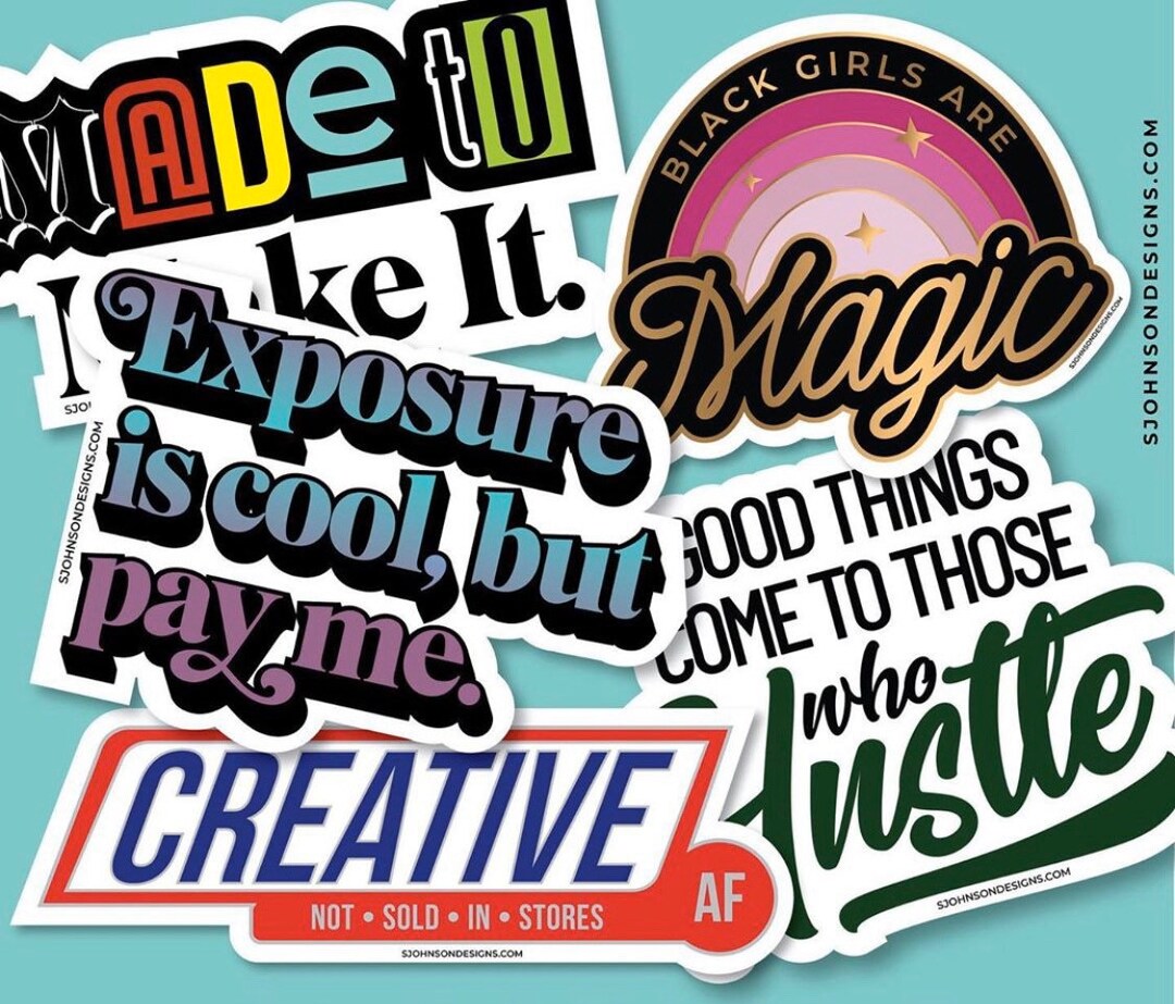 Vinyl Sticker Creative AF Laptop Sticker Sticker Pack - Etsy