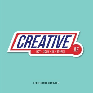 Vinyl Sticker Creative AF Laptop Sticker Sticker Pack - Etsy