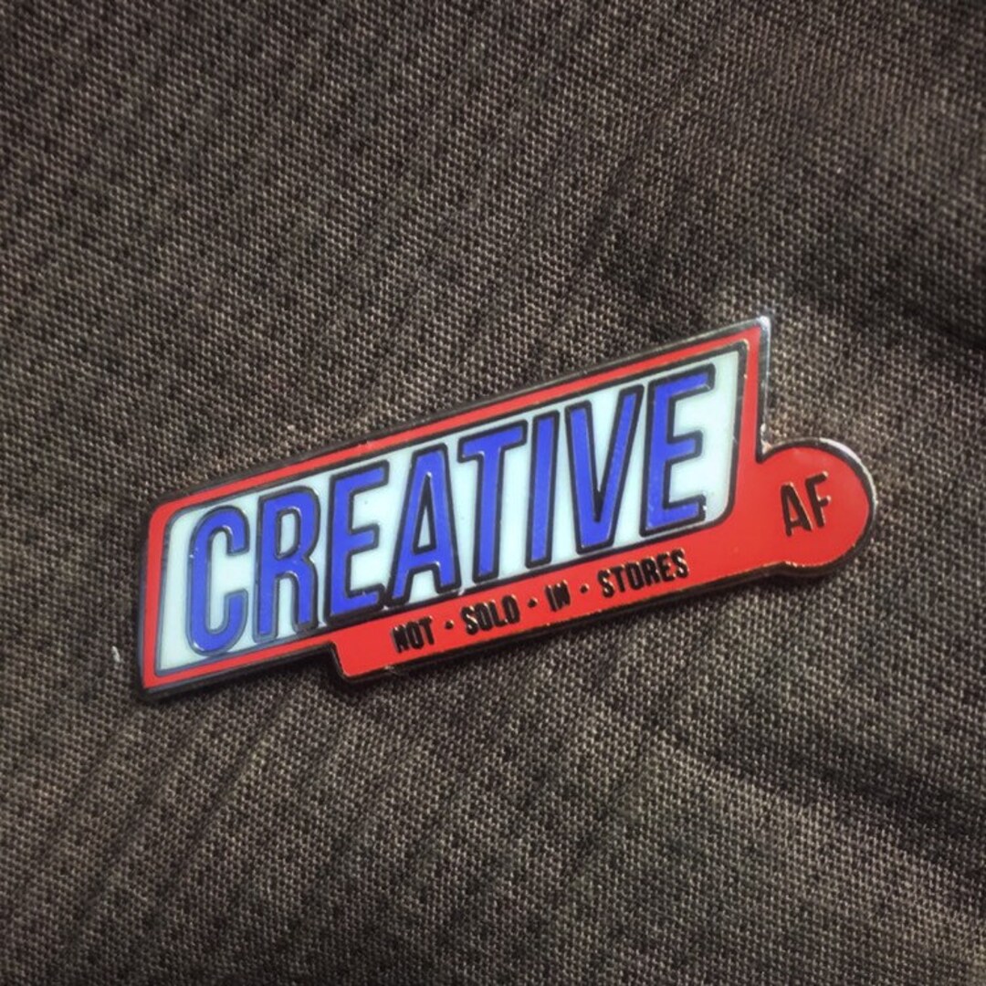 Creative AF Hard Enamel Pin Label Pin Secret Santa Designer Stocking ...