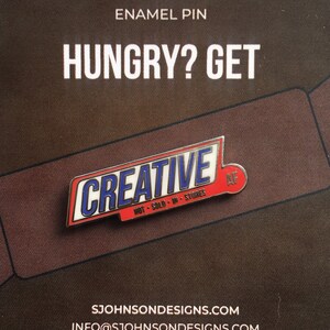 Creative AF Hard Enamel Pin Label Pin Secret Santa Designer Stocking ...