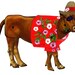 DIY Paper Dolls, Hawaiian Cow Jointed Paper Dolls, Cow Paper Dolls ...