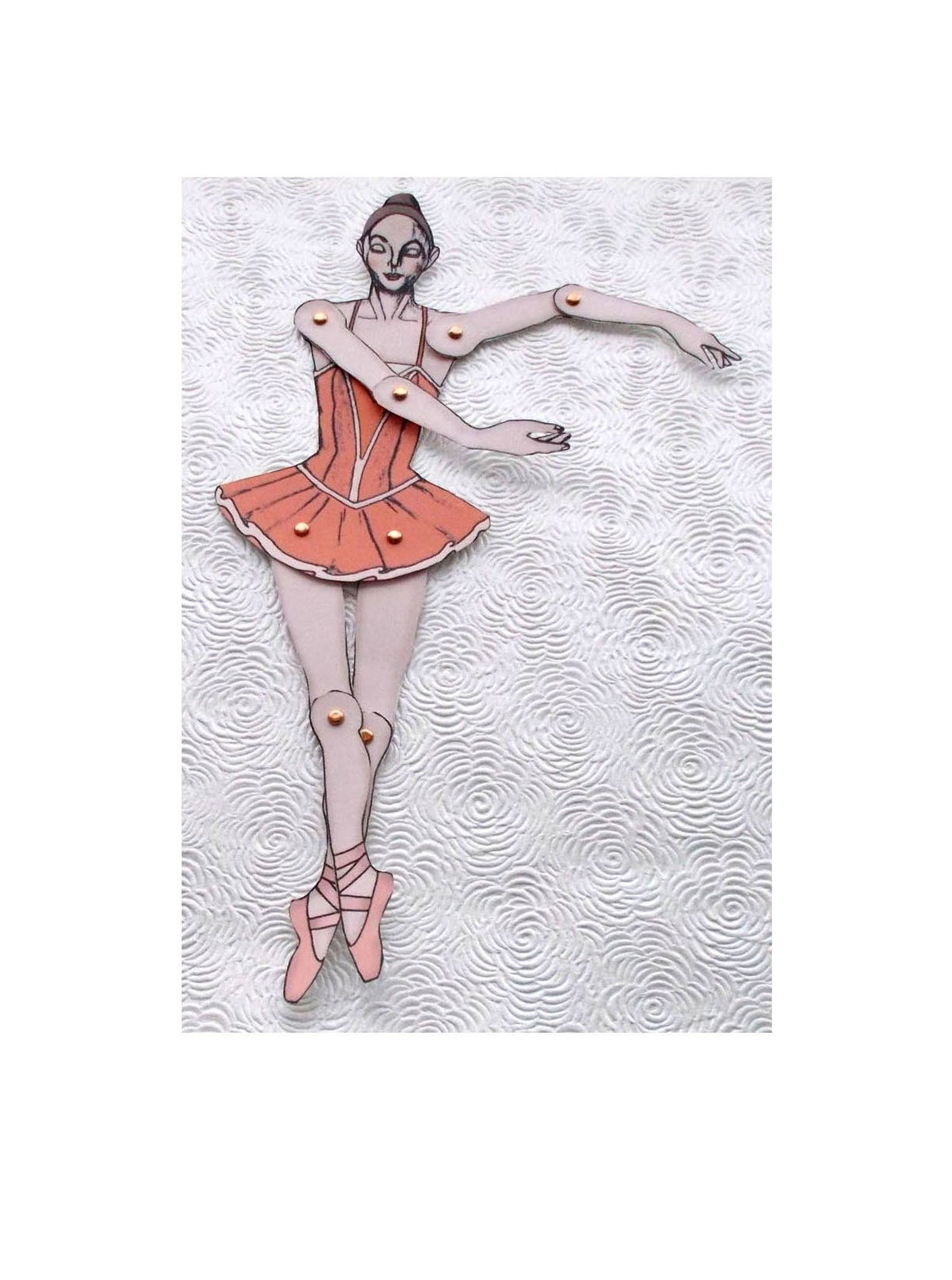 Ballerina, Ballerina Paper Doll, Paper Doll, Jointed Dolls, Dance Gifts ...