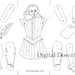 Shakespeare Paper Doll, Shakespeare Bookmark, Book Lover Gift ...