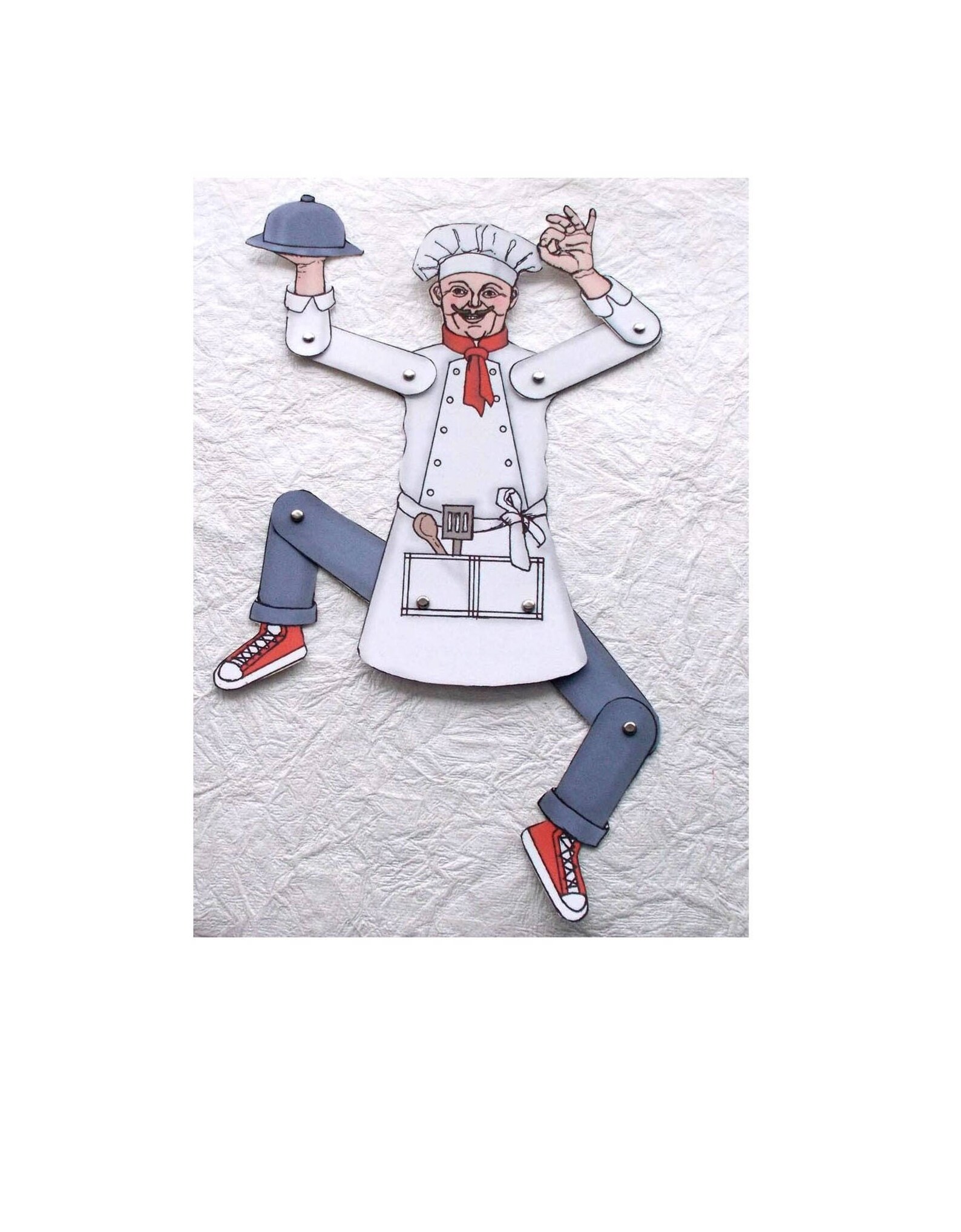 DIY Paper Doll, Chef, Chef Paper Doll, Art Doll, Bookmark, Teacher Gift ...