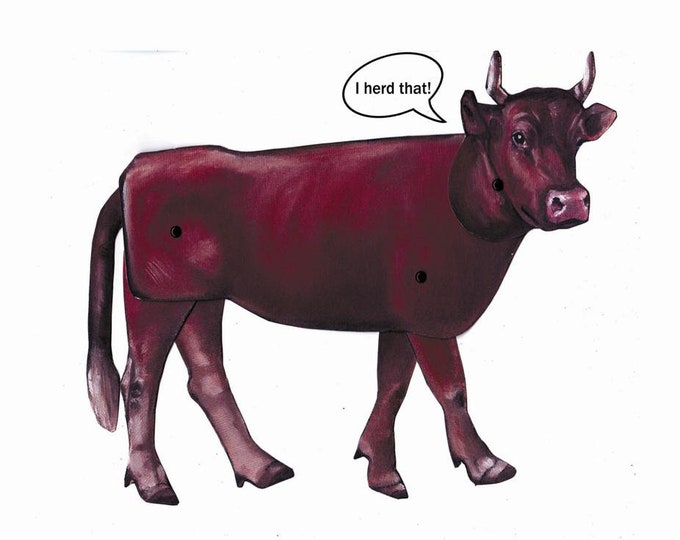 DIY Paper Dolls Cow Jointed Paper Dolls Cow Paper Dolls - Etsy