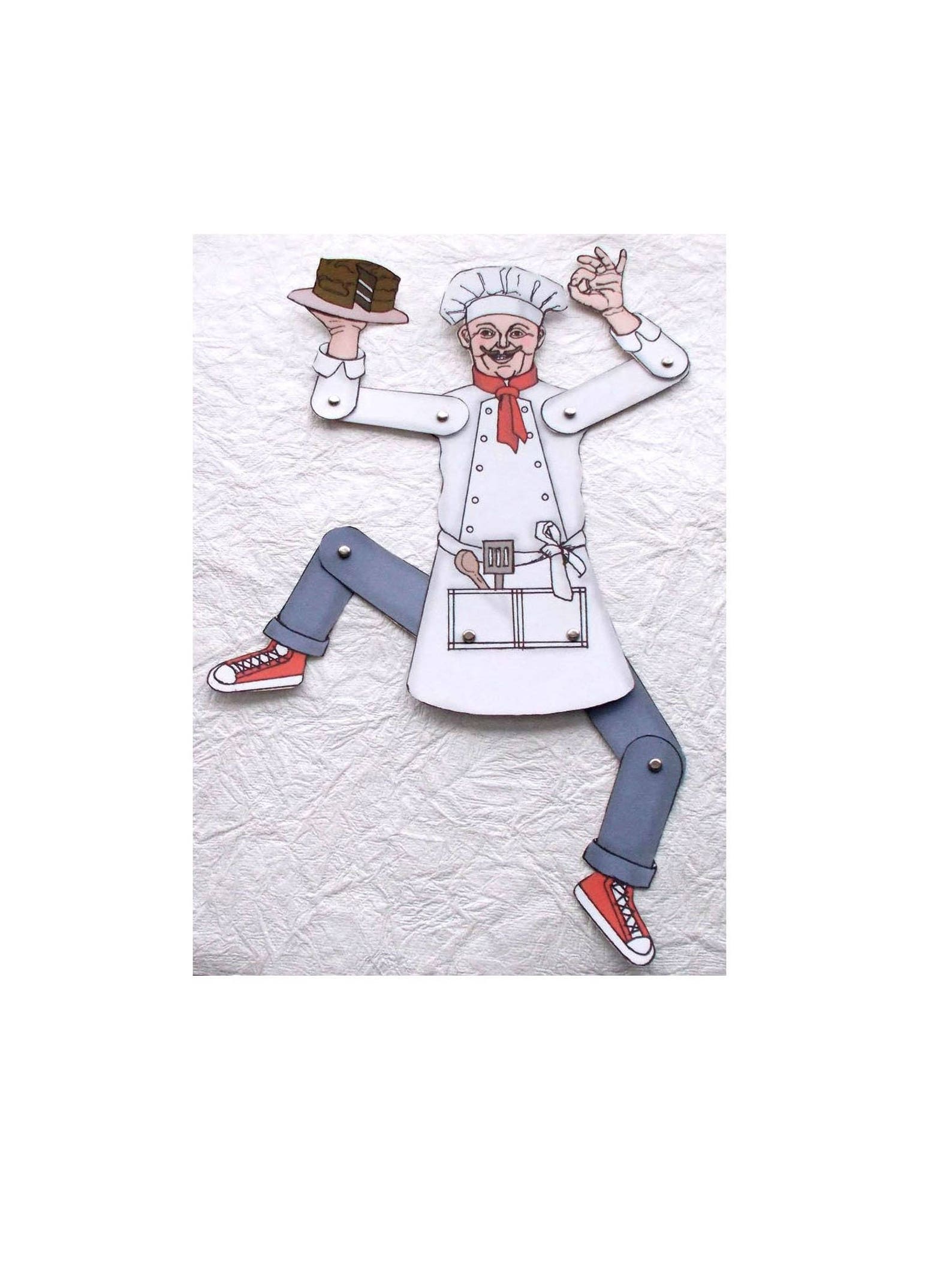 DIY Paper Doll, Chef, Chef Paper Doll, Art Doll, Bookmark, Teacher Gift ...