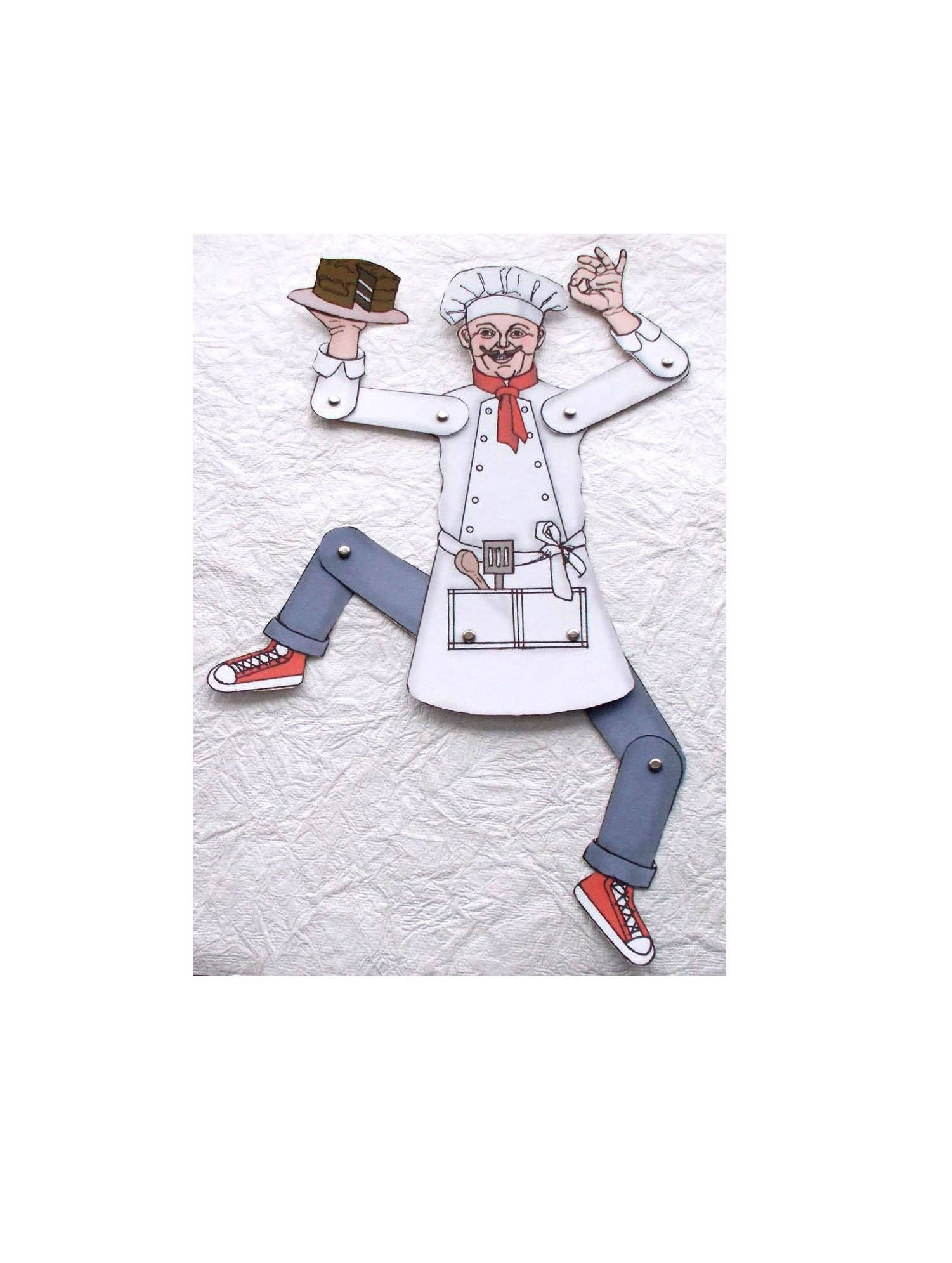 DIY Paper Doll, Chef, Chef Paper Doll, Art Doll, Bookmark, Teacher Gift ...