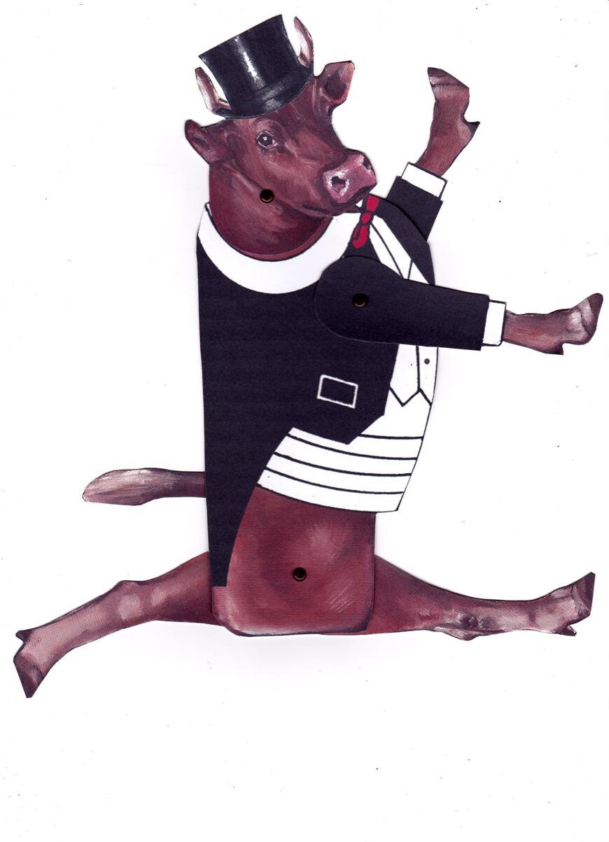 DIY Paper Dolls, Cow Jointed Paper Dolls, Cow Paper Dolls, Bookmarks ...