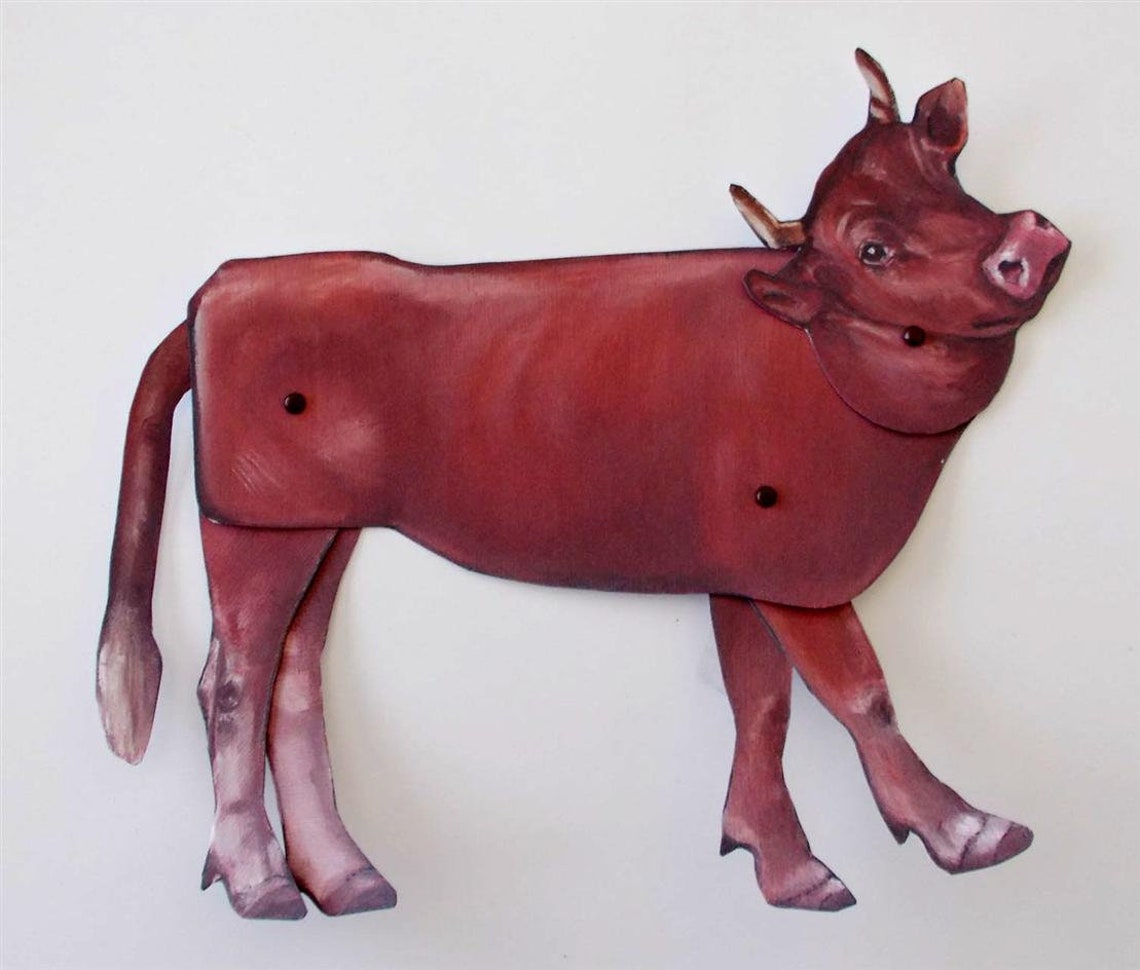 DIY Paper Dolls, Cow, Jointed Paper Dolls, Cow Paper Dolls, Bookmarks ...