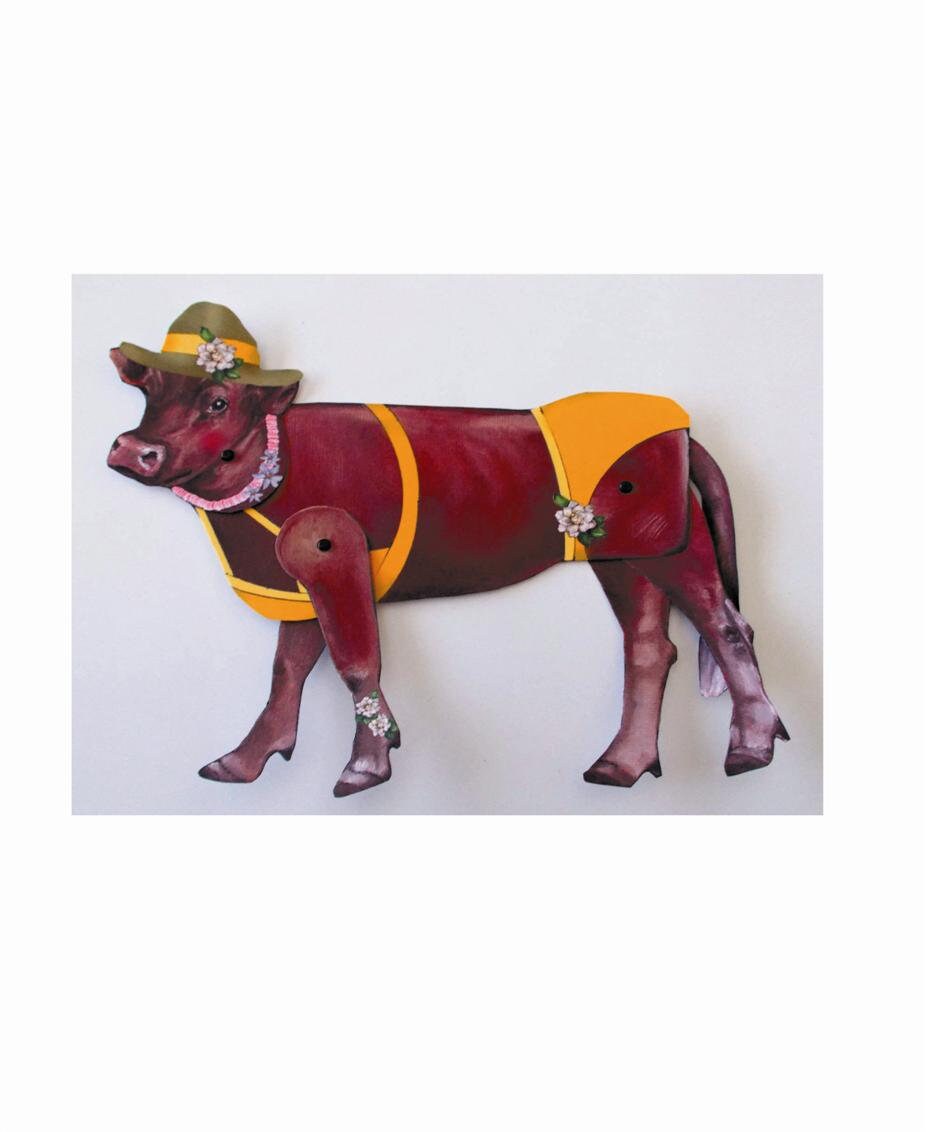 DIY Paper Dolls, Articulated Paper Dolls, Jointed Paper Dolls, Cow ...