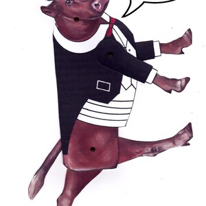 DIY Paper Dolls, Cow Jointed Paper Dolls, Cow Paper Dolls, Bookmarks ...