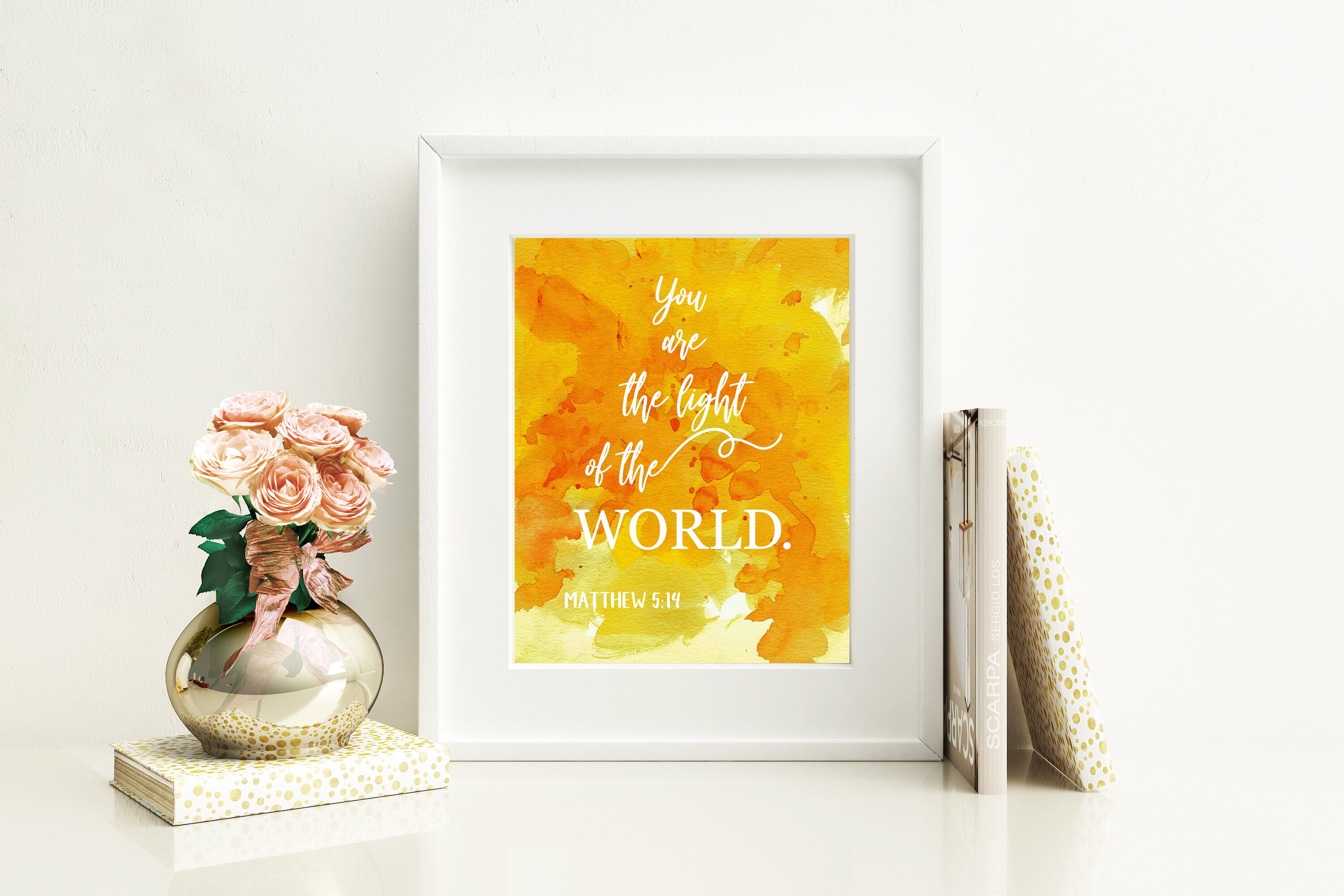 Scripture Wall Art Download, Matthew 5:14, You Are the Light of the ...