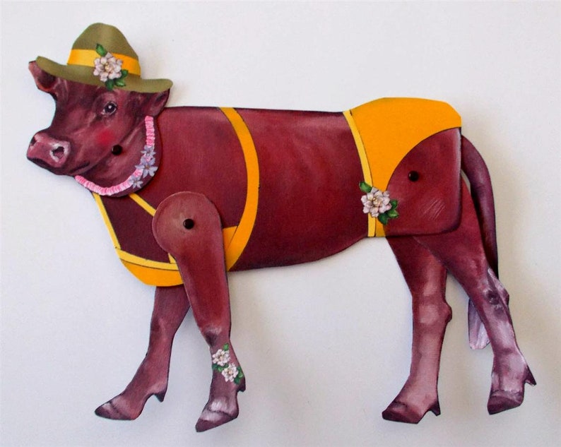DIY Paper Dolls, Articulated Paper Dolls, Jointed Paper Dolls, Cow ...