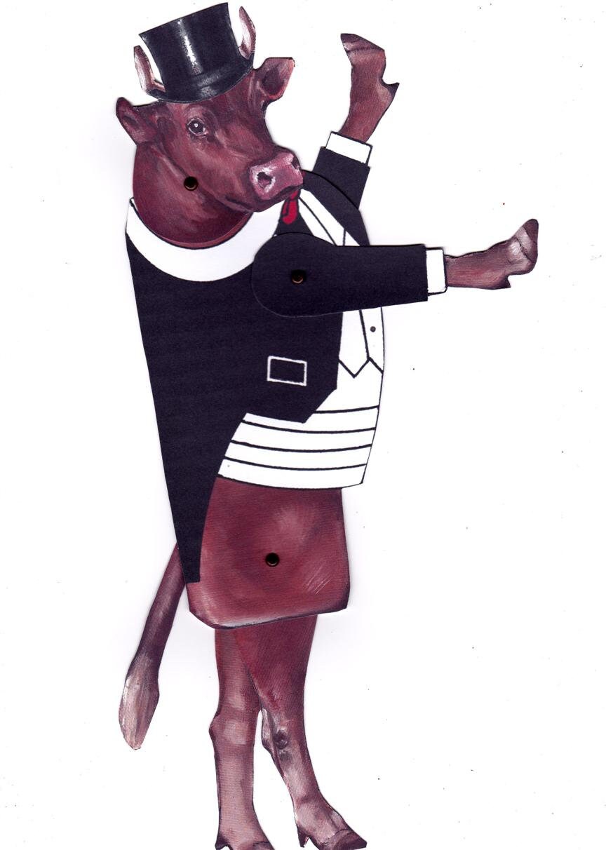 DIY Paper Dolls, Cow Jointed Paper Dolls, Cow Paper Dolls, Bookmarks ...