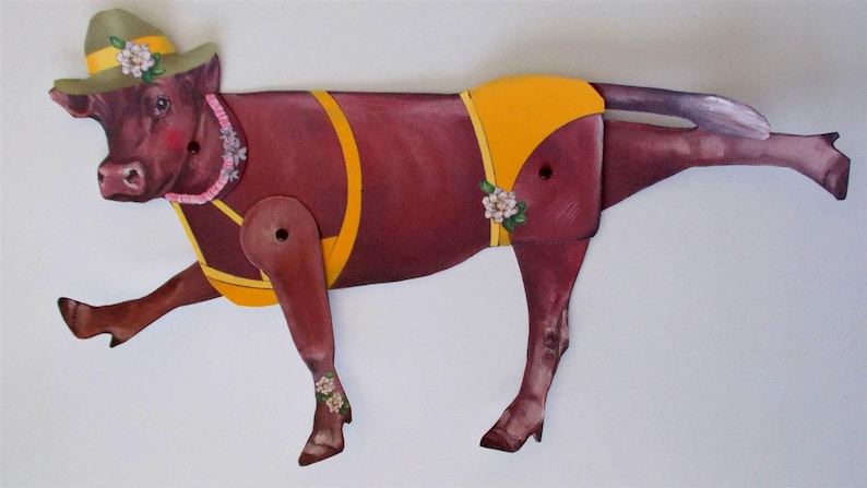 DIY Paper Dolls, Articulated Paper Dolls, Jointed Paper Dolls, Cow ...