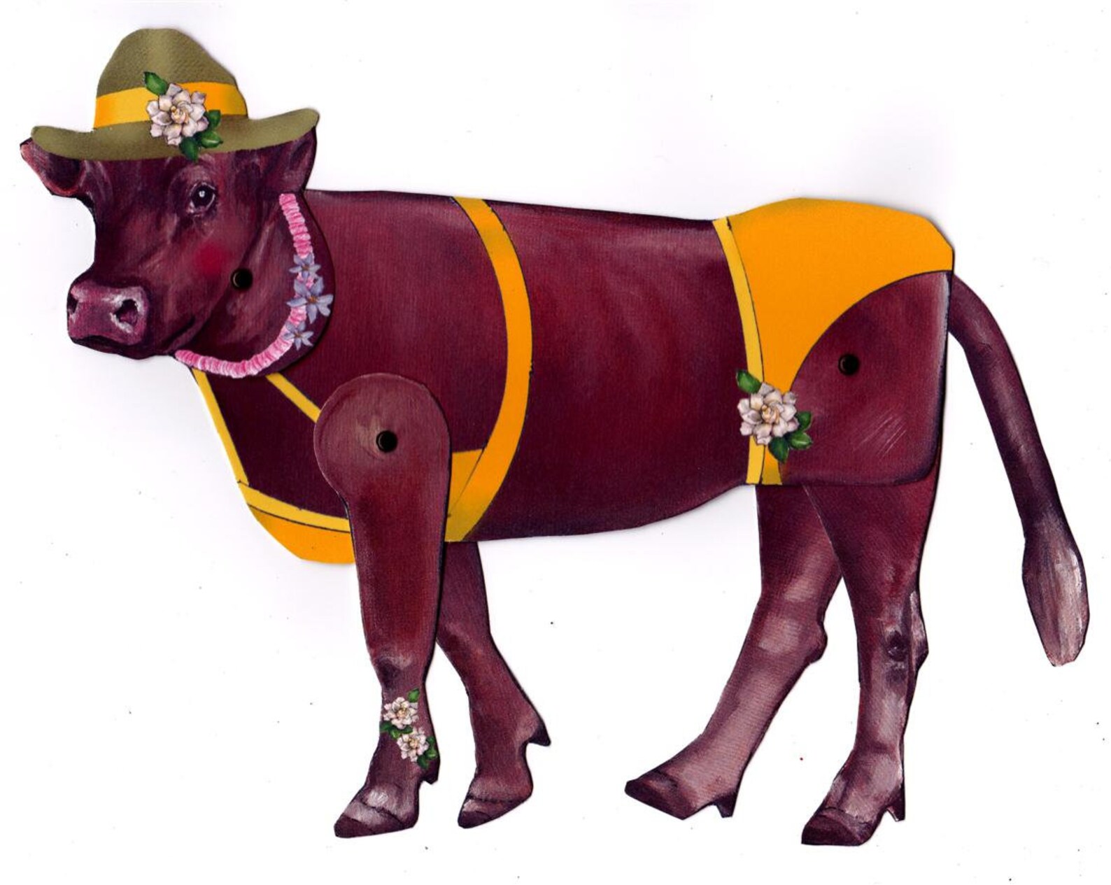 DIY Paper Dolls, Articulated Paper Dolls, Jointed Paper Dolls, Cow ...