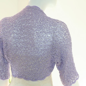 Purple Lace Shrug | Lilac Bridal Bolero | Handmade Wedding Cover-up ...