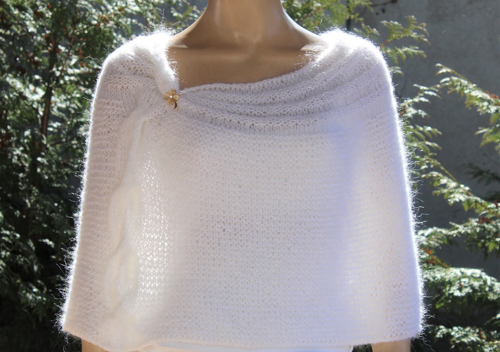 White Cape, Shawls for Dresses for Weddings, Winter Wedding Shawl ...