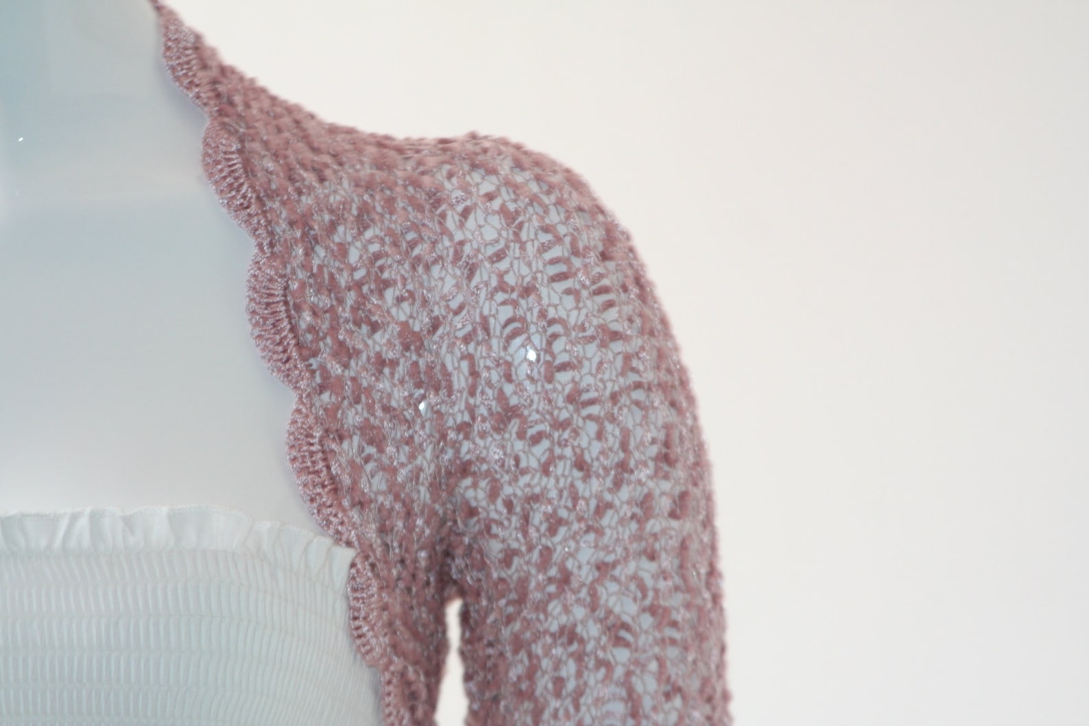 Lilac Wedding Shrug, Wedding Bolero Shrug, Bolero Jacket, Lace Shrug ...