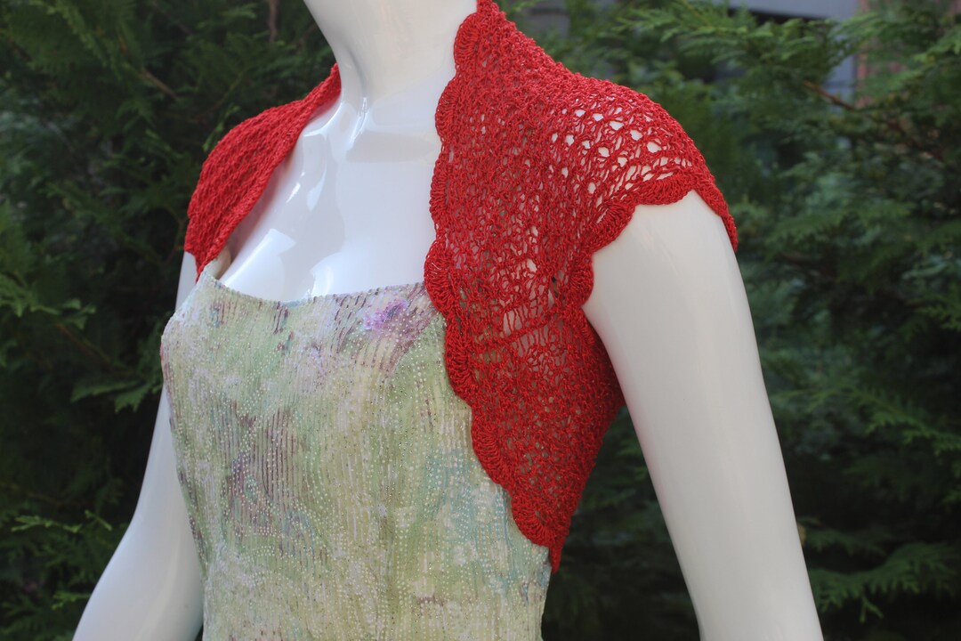 Red Shrug, Wedding Bolero Shrug, Shrug for Wedding, Bridal Shrug ...