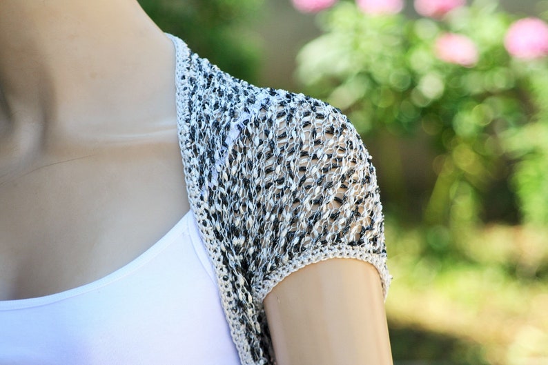 Black Gray Shrug Wedding Shrug Black Gray Bolero Bridal - Etsy