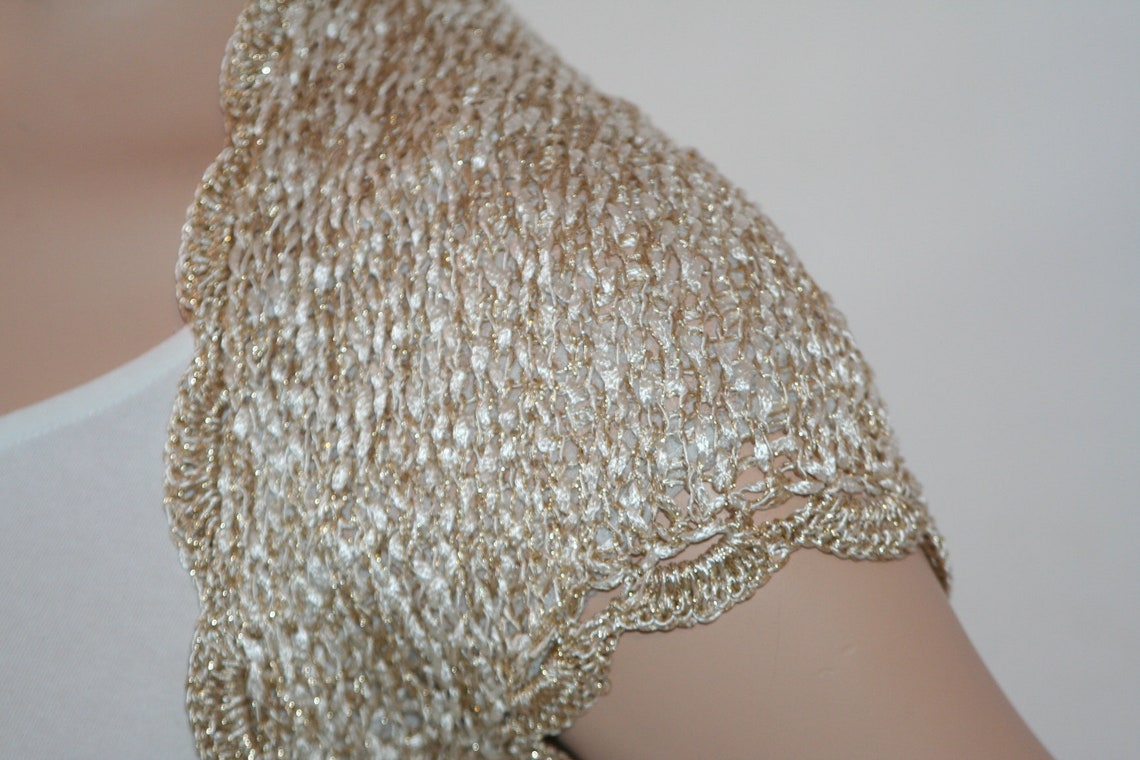Gold Shrug Wedding Shrug Bridal Shrug Bridal Bolero - Etsy Denmark