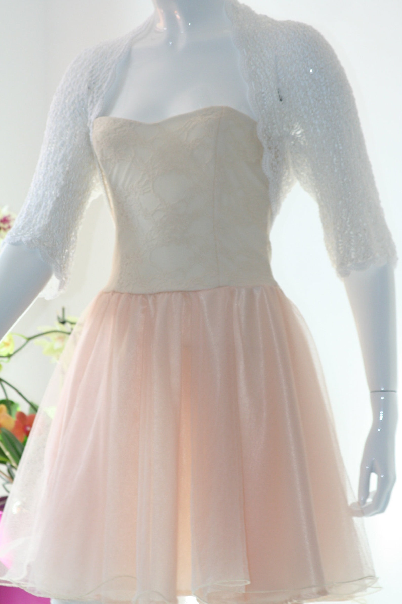 Purple Lace Shrug | Lilac Bridal Bolero | Handmade Wedding Cover-up ...