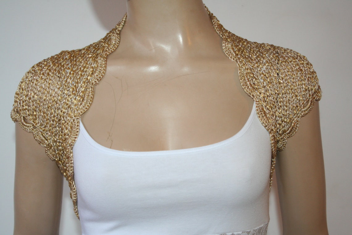 Gold Shrug Wedding Bolero Shrug Bolero Jacket Lace Shrug - Etsy