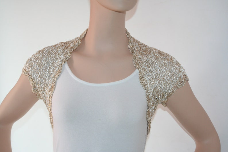 Gold Shrug Wedding Shrug Gold Bolero Bridal Shoulders - Etsy