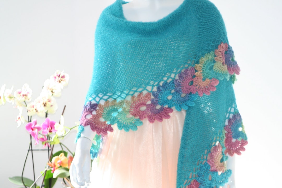 Turquoise Blue Wedding Shawl, Turquoise Blue Shawl, Shawls for Dresses ...