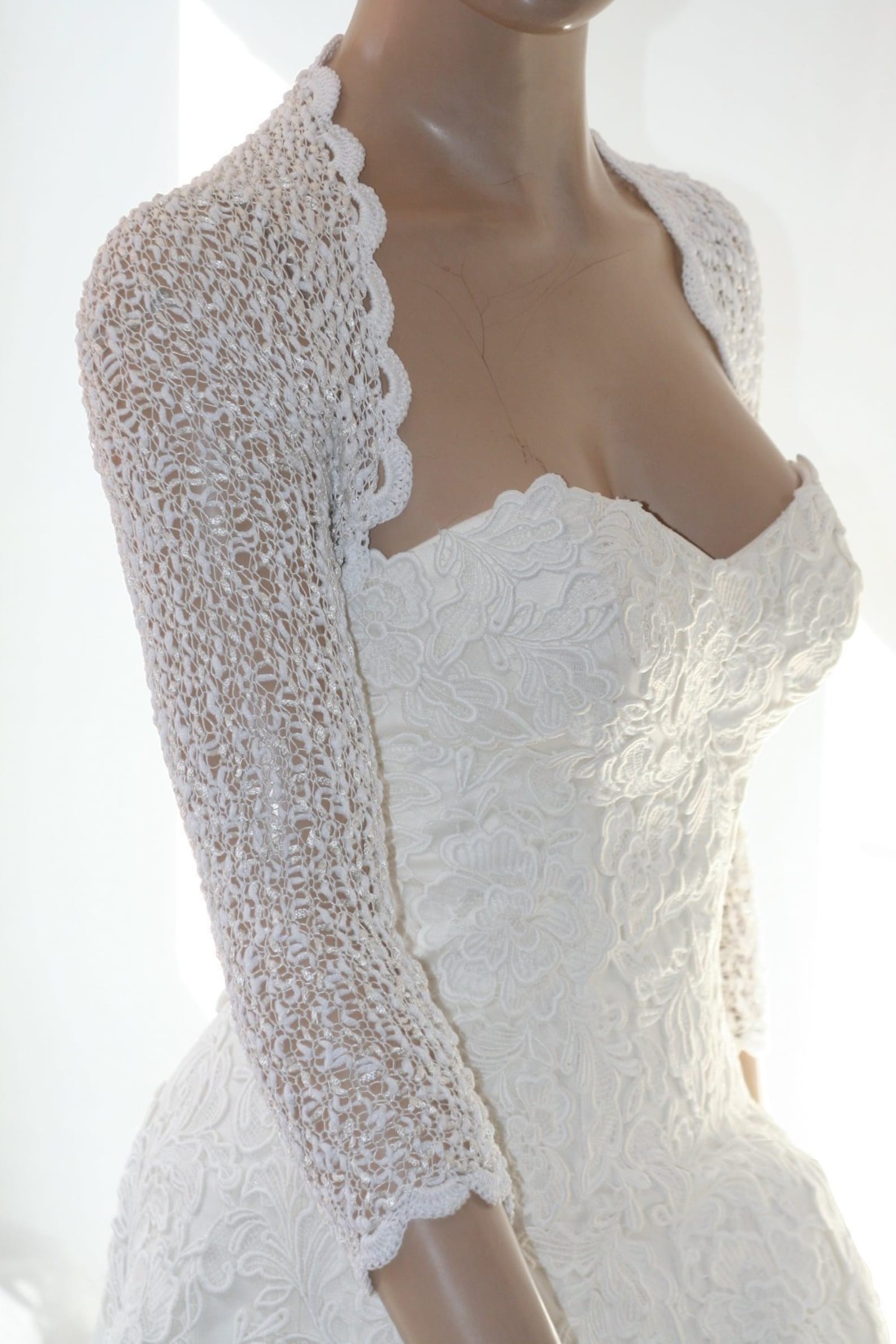 Wedding Shrug, White Shrug for Wedding Dress, Bridal Jackets and Shrug ...