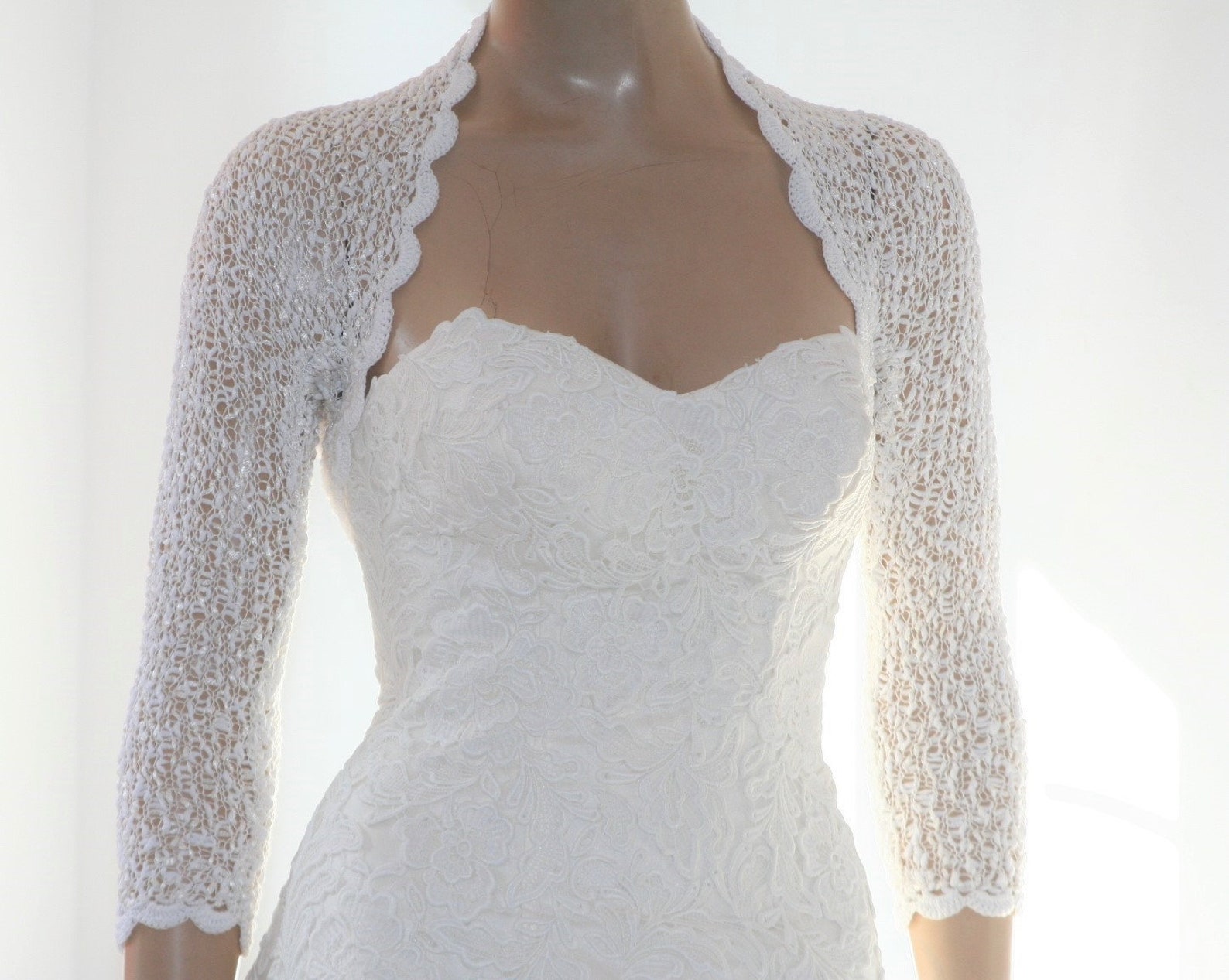 Wedding Shrug, White Shrug for Wedding Dress, Bridal Jackets and Shrug ...
