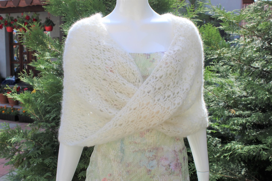Ivory Shawl,crochet Wedding Shawl, Bridal Cape, Bridal Wrap, Bridal ...