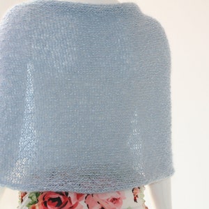 Blue Wedding Shawl, Bridal Shawl, Bridal Wedding Stole, Light Blue ...