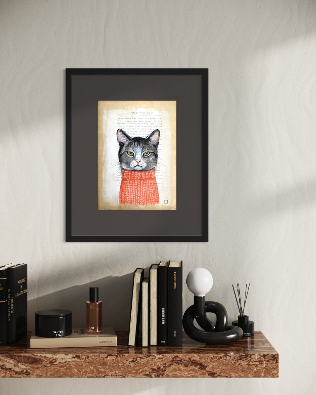 Arthur, Cat Portrait, Watercolor Painting and Original Drawing on Book ...