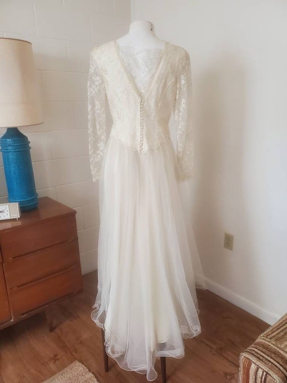 Vintage Alfred Angelo Wedding Dress 80s 90s - Gem