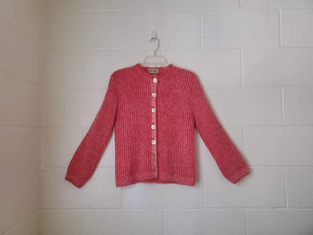 Red and White Orlon Cardigan 1960s 1970s *no Size Tag* - Etsy