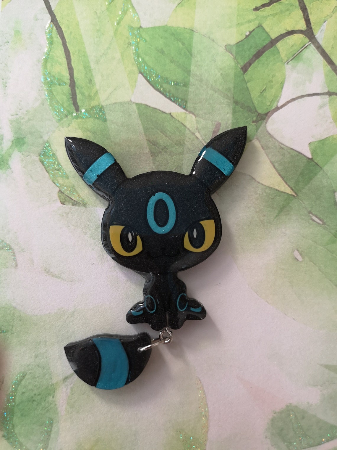 Shiny Umbreon Resin Keychain or Magnet / Pokemon Resin | Etsy