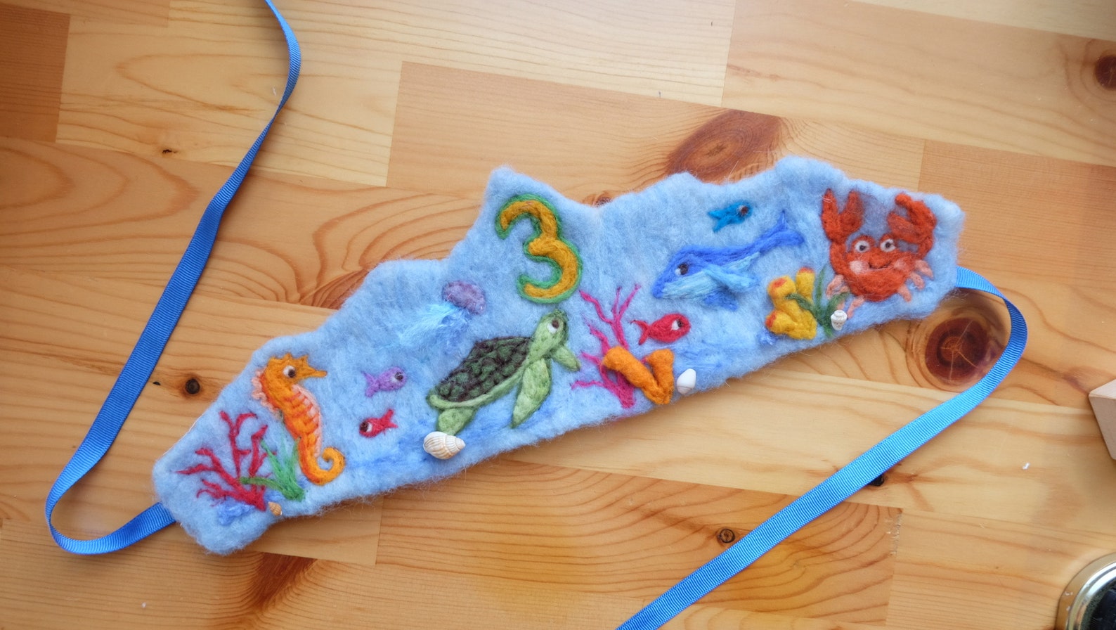 Handmade Wool Felt Ocean Creatures Themed Birthday Crown - Etsy
