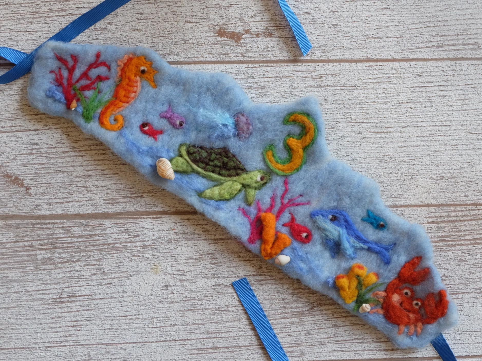 Handmade Wool Felt Ocean Creatures Themed Birthday Crown - Etsy