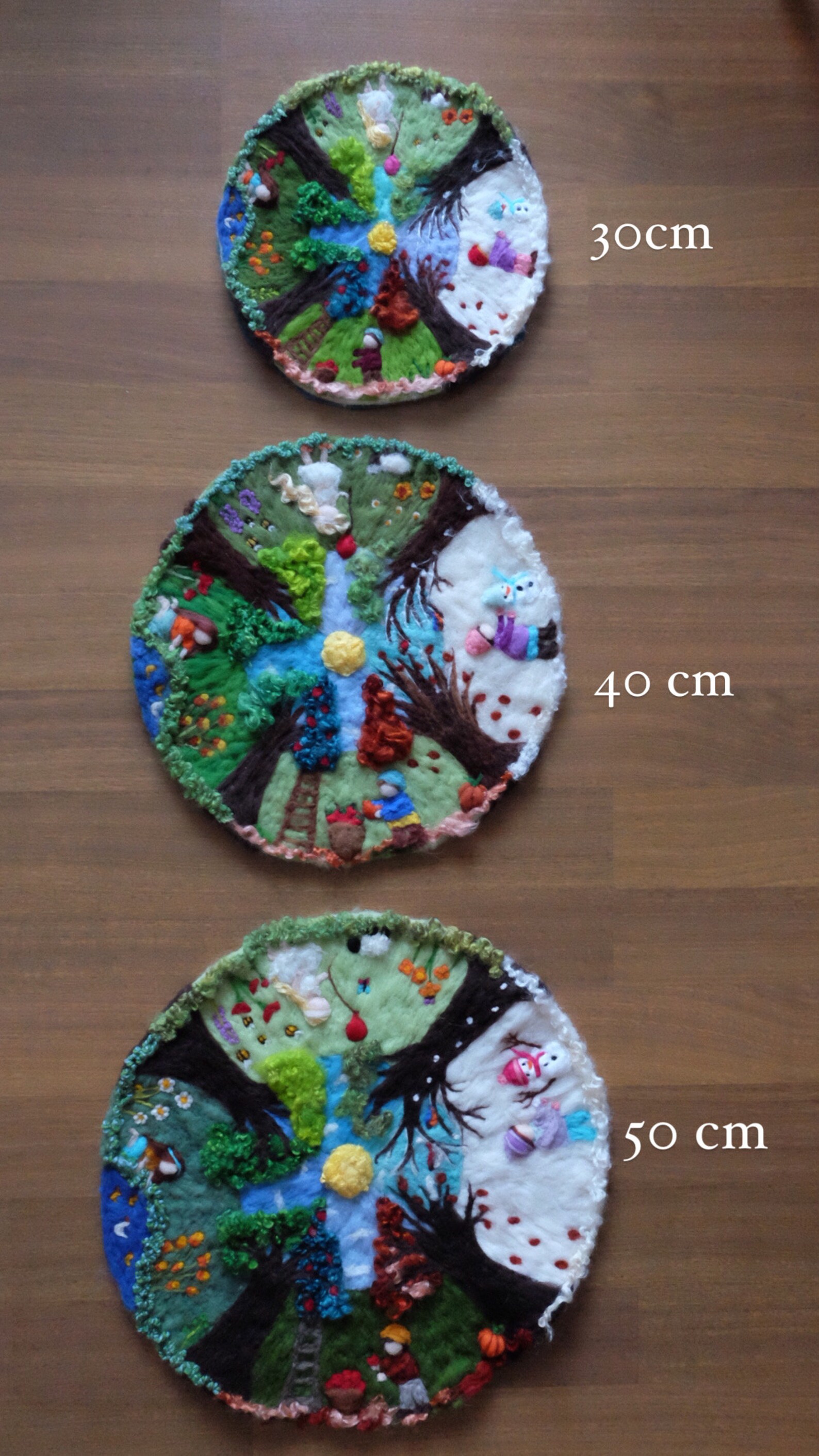 4 Seasons Circle, Kindergarten Decor, Wall Hanging, Waldorf Art, Season ...