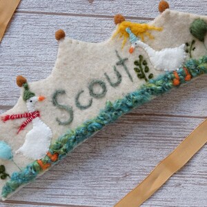 Personalized Goose-themed Felt Birthday Crown, Custom Name & Age Party ...