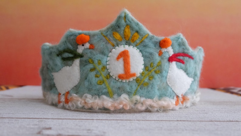 One Silly Goose Party Hat, Birthday Crown, Needle Felting Crown - Etsy