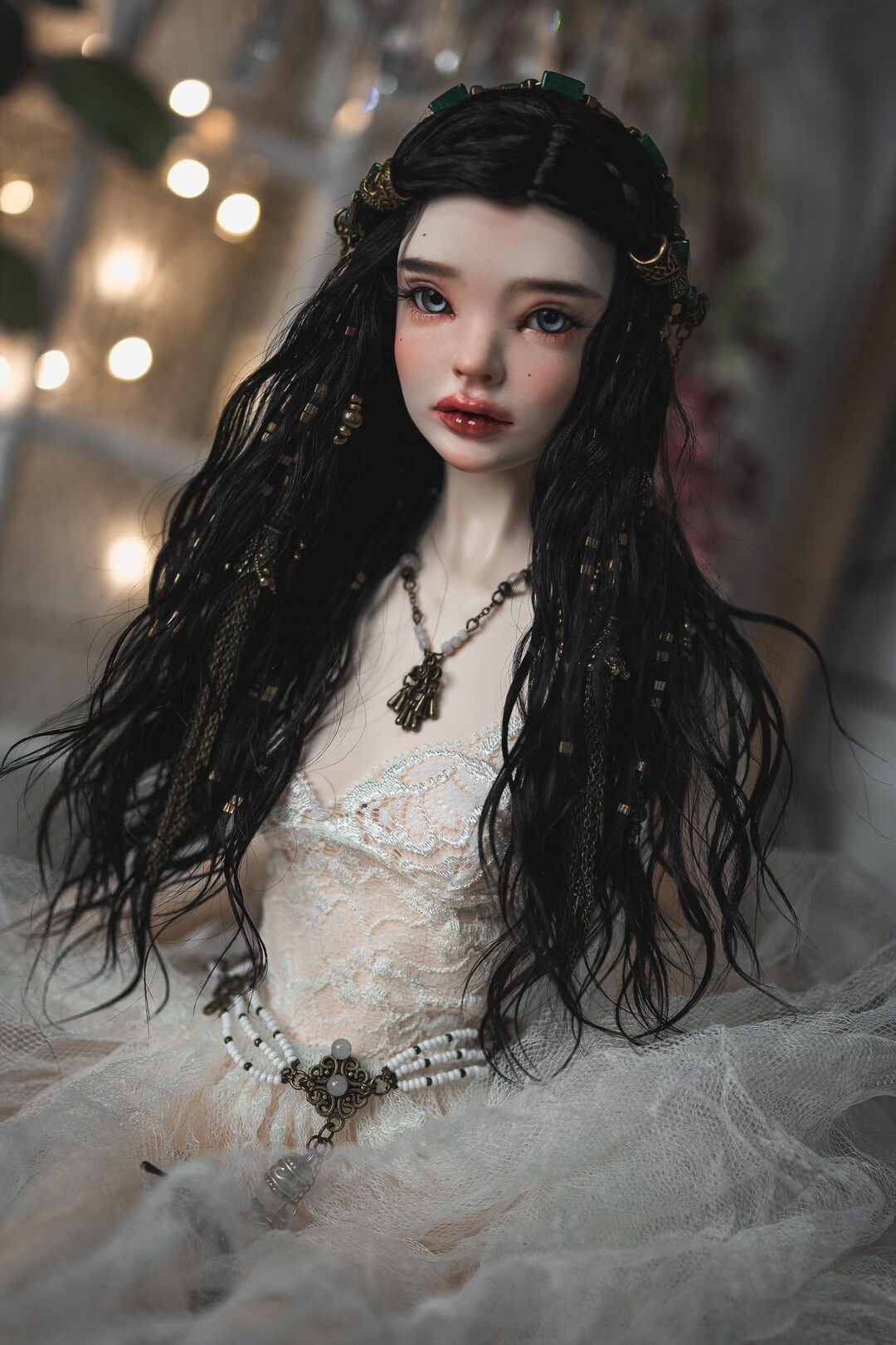 READY WIG Jade Goddess 8-9 Bjd SD Angora Wig - Etsy