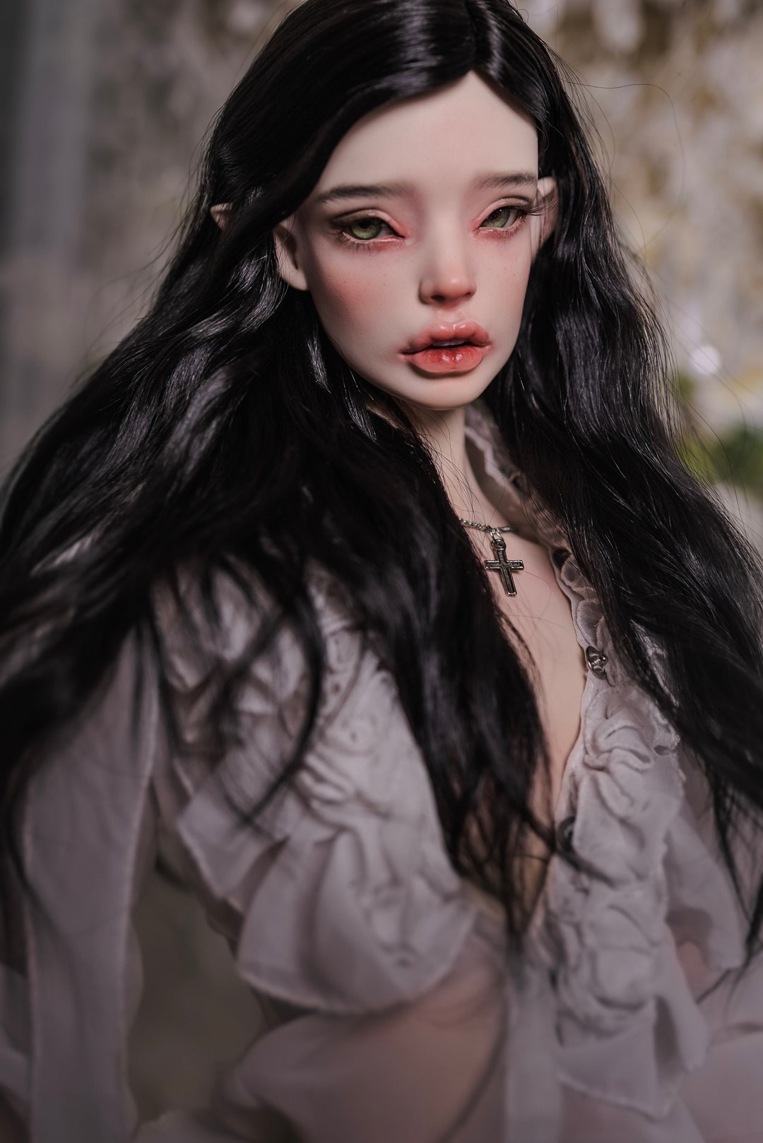 READY WIG Black Raven 8-9 Bjd SD Angora Wig - Etsy
