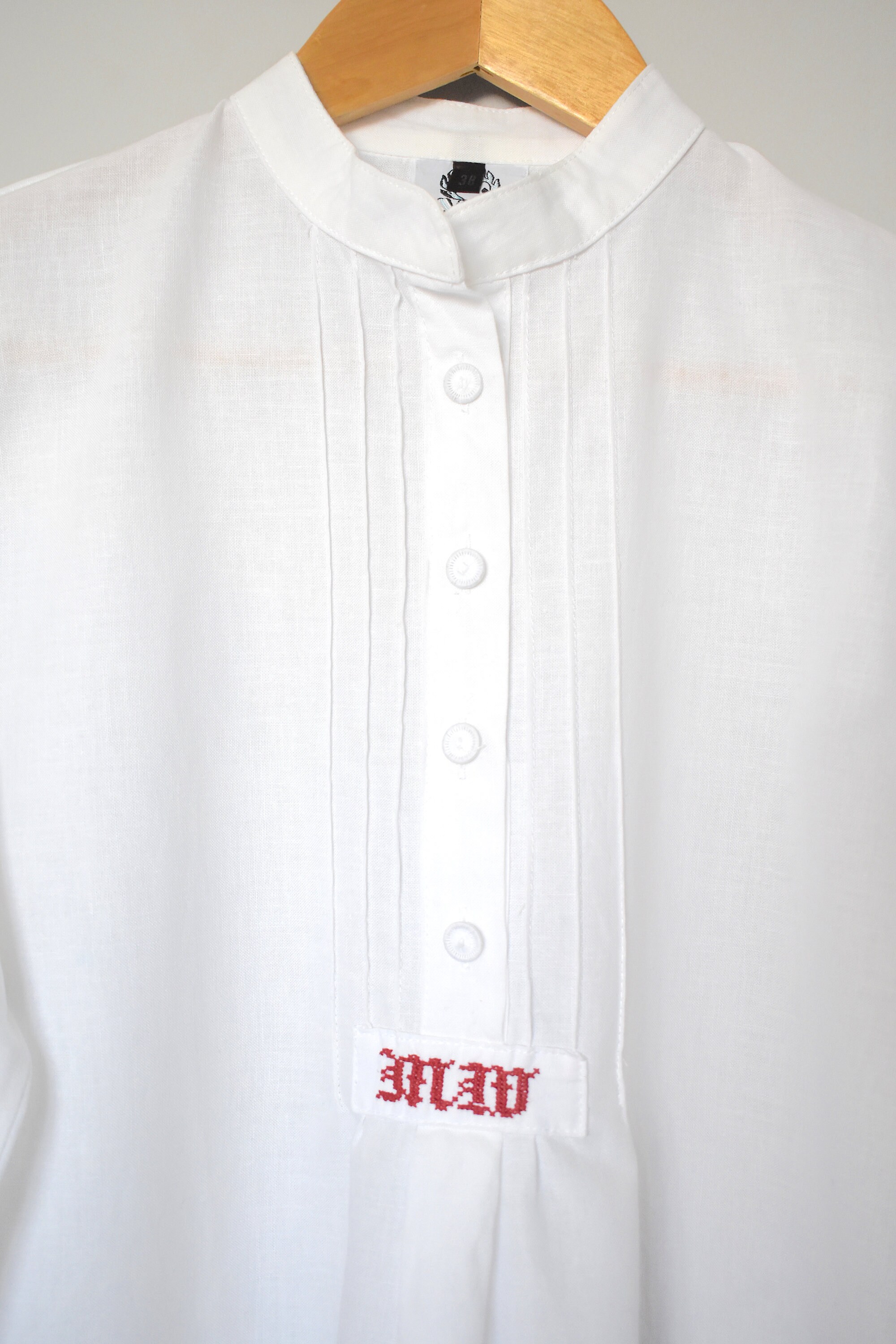 Vintage 90's White Dirndl Shirt/ Half-button-up Women's Shirt/ Loose ...