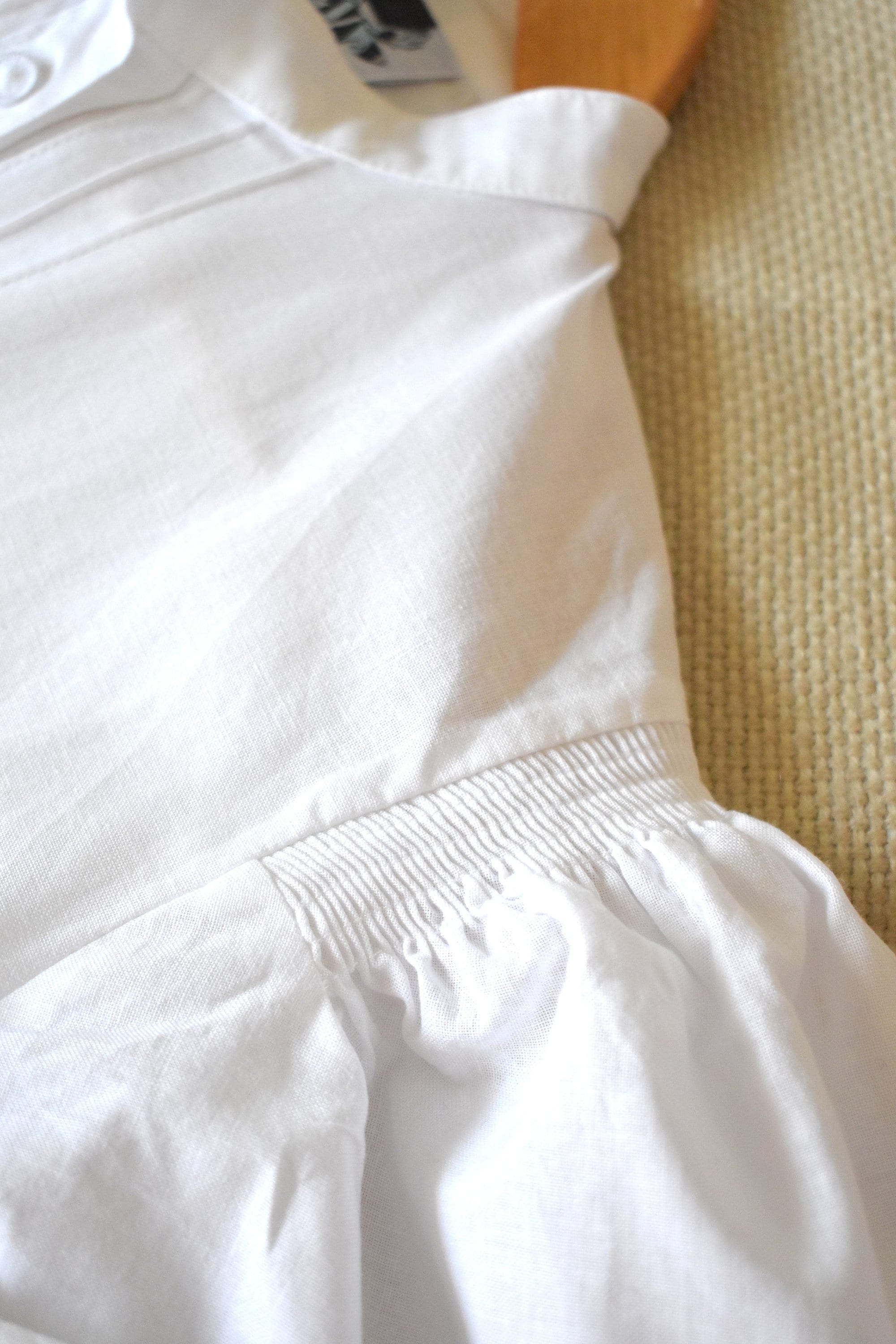 Vintage 90's White Dirndl Shirt/ Half-button-up Women's Shirt/ Loose ...