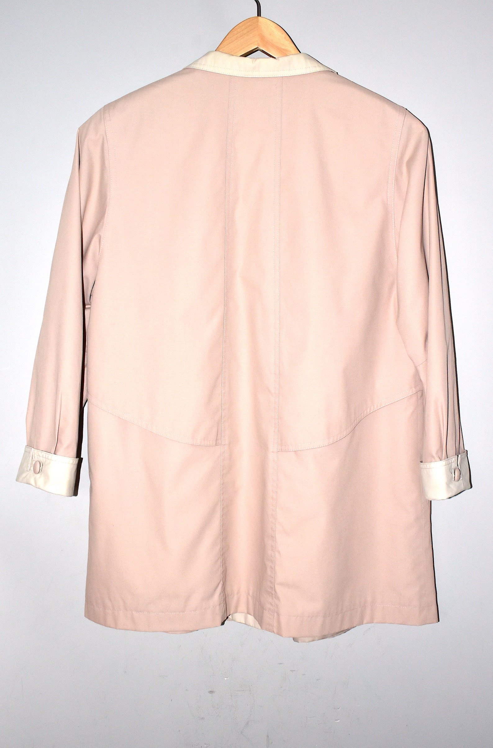 Vintage 90's Pale Pink Short Trench Coat/ Oversized Women's Jacket ...